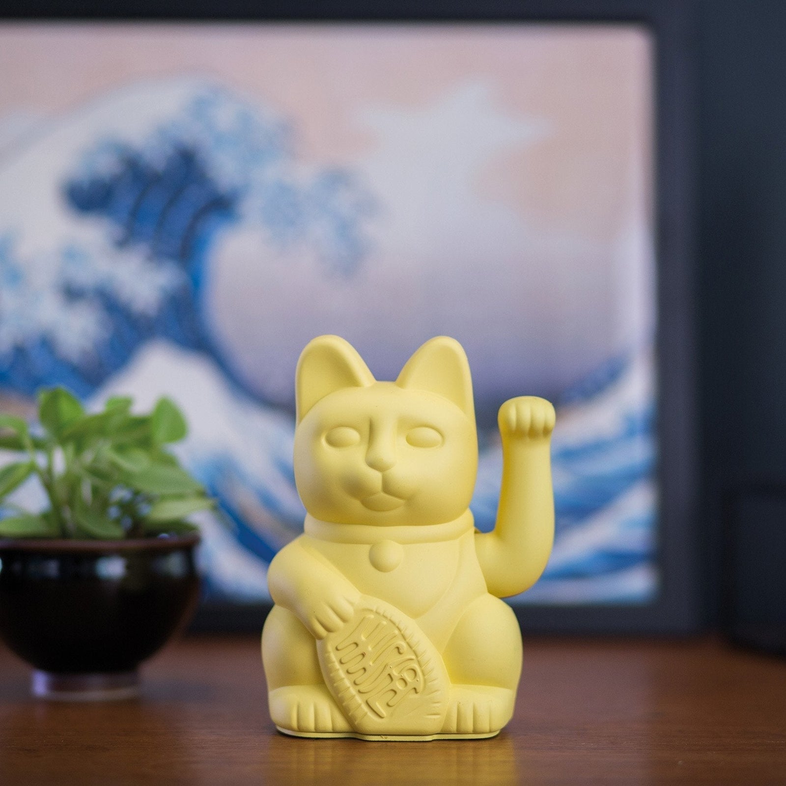 Chat Chanceux jaune | Maneki Neko Lucky Cat jaune – le Chat Chanceux