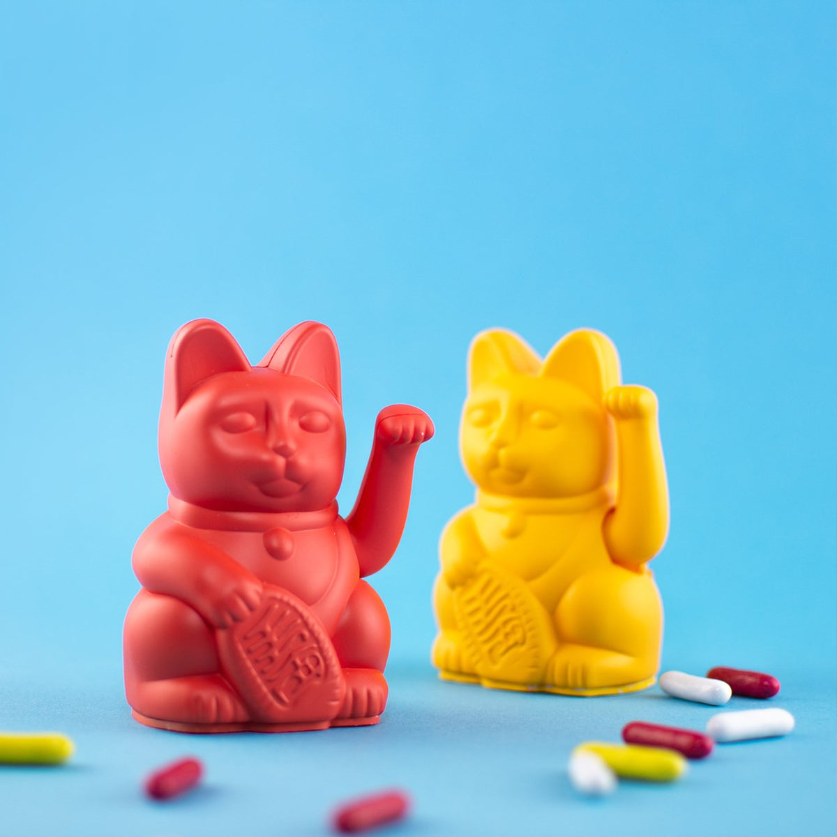 Chat Chanceux jaune | Maneki Neko Lucky Cat jaune – le Chat Chanceux